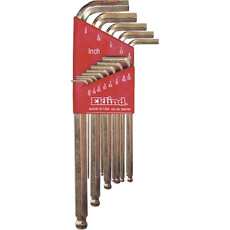 Eklind 13 Piece SAE L-Shape Hex Key Set, 13413 13413 | Zoro