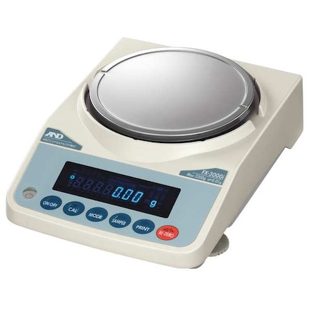 A&D Weighing Digital Compact Bench Scale 3200g Capacity FX-3000I | Zoro