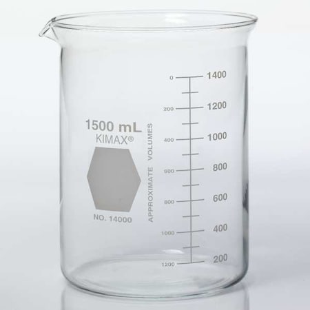 Kimble Chase Beaker, Borosilicate Glass, Low Form, 400 mL / 13.53 fl oz ...