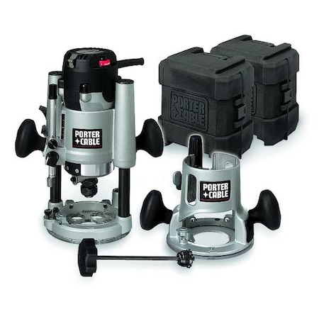 Porter-Cable 2-1/4 HP Multi-Base Router Kit with Table Height Adjuster ...