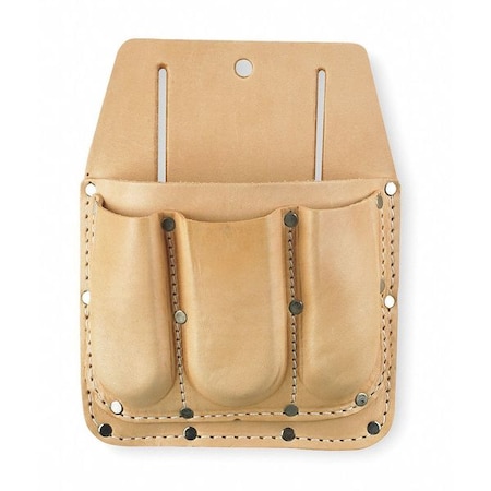 Clc Work Gear Tool Pouch, Tan, Top Grain Leather, 4 Pockets 415 | Zoro