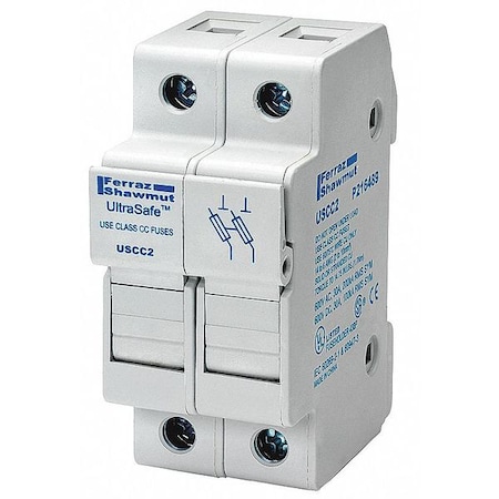 Mersen Finger Safe Fuse Block, CC UL Class, 2 Poles, 0 to 30A Amp Range ...