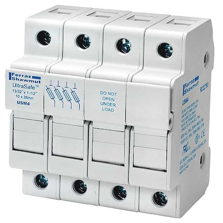 Mersen Finger Safe Fuse Block, 0 to 30A Amp Range, 800V AC/1000V DC ...