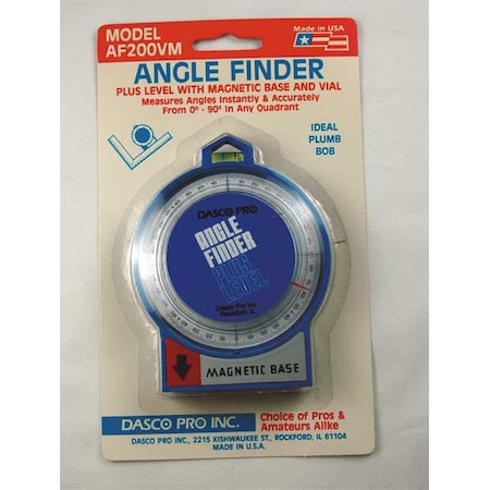 Dasco Pro Angle Finder, Mag, Level, 90 Deg, 2-1/4 Base AF200VM | Zoro