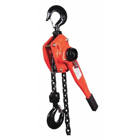 Dayton Lever Chain Hoist, 6,000 lb Load Capacity, 10 ft Hoist Lift, 1 ...