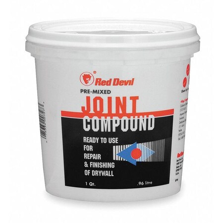 Red Devil Pre-Mixed Joint Compound, 1 qt., Pail, White 0744 | Zoro