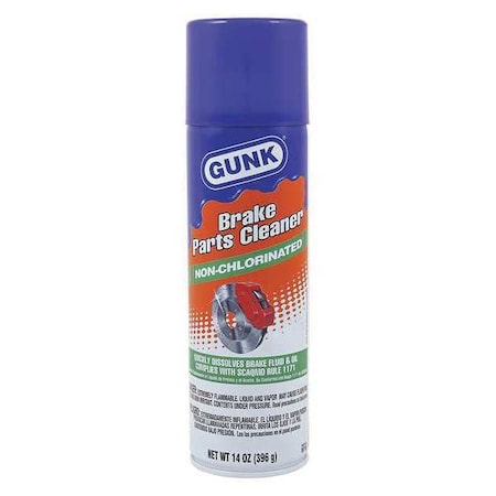 Gunk Brake Cleaner and Degreaser, Aerosol, 14 oz., Solvent, Non ...