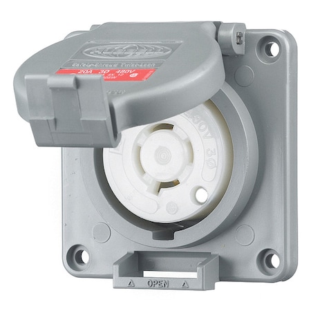 Hubbell Wiring Device-Kellems Watertight Flanged Locking Receptacle ...