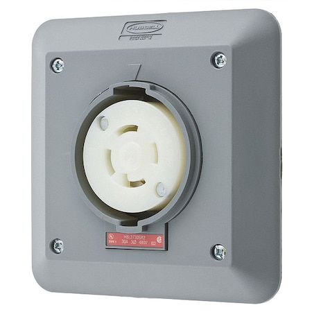 Hubbell Wiring Device-Kellems Locking Receptacle, L16-30R, 30 A, 480V ...