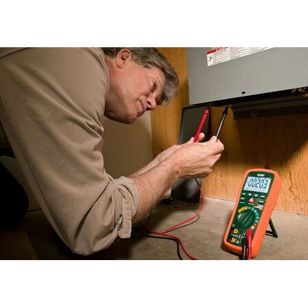 Extech Digital Multimeter, 1000 Max. AC Volts, 1000 Max. DC Volts, 20 ...