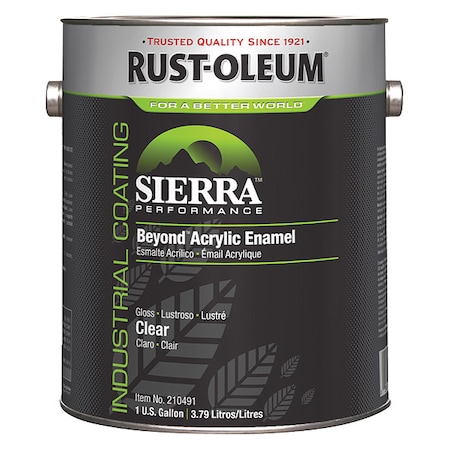 Rust-Oleum Interior/Exterior Paint, Glossy, Water Base, Clear, 1 gal ...