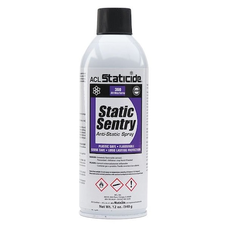Acl Staticide Anti-Static Control Spray, Alcohol, 12 oz. 2006 | Zoro