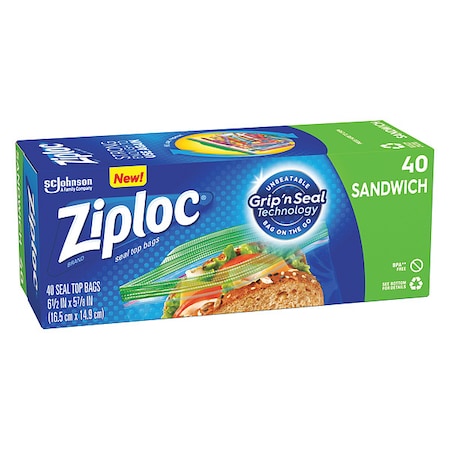 Ziploc Double Zip Food Bag, 22 oz. (315882) | Zoro
