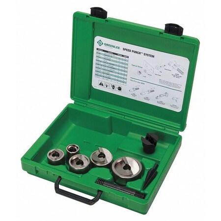 Greenlee Knockout Punch and Die Set, 10 ga. Steel 7905SBSP | Zoro