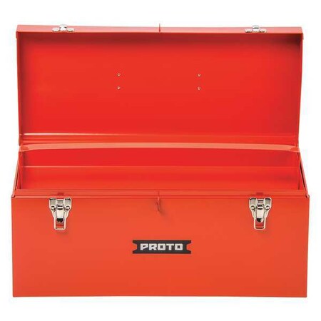 Proto General Purpose Double Latch Tool Box with Tray, Steel, Red, 20 ...