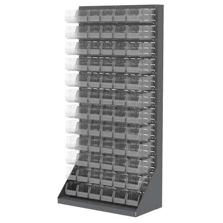 Akro-Mils Steel Louvered Floor Rack, 35-3/4" W x 17" D x 75-1/8" H ...