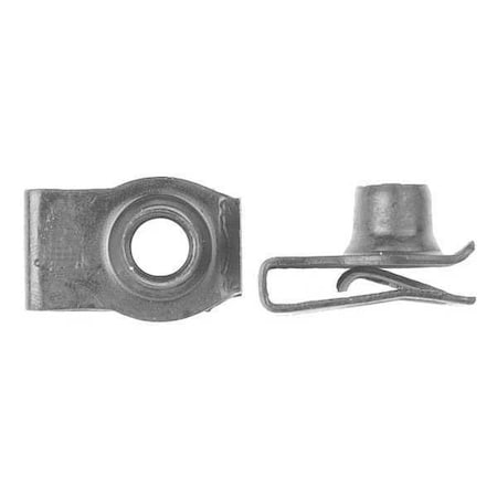 Zoro Select Spring Nut, M8-1.25, U Shape, Steel, Phosphate Finish, 25 ...