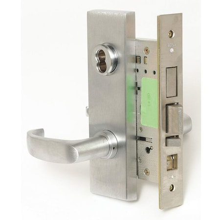 Best Mortise Lockset, Lever, 40H Ser., 40H Escutcheon, Dorm, Mech ...