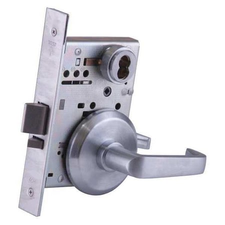 Best Mortise Lockset, Lever, 40H Rose, Ser. 40H, Grd. 1, Storeroom ...