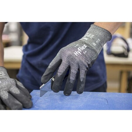 Ansell Cut Resistant Coated Gloves, A2 Cut Level, 18 ga, Gray, S 11-531 ...