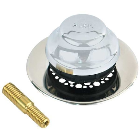 Watco Bathtub Stopper and Drain, Push Pull, Grid 48751-PP-CP-G | Zoro