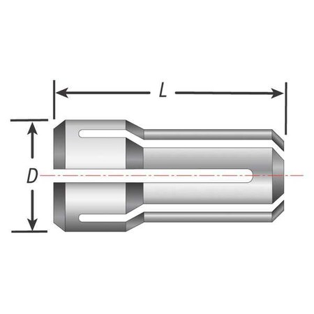 Techniks Double Angle Collet, DA180, 1/2 in. 01618-1/2 | Zoro