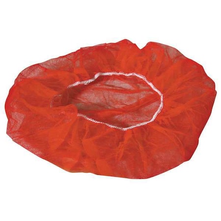 Cellucap Bouffant Cap, Polypropylene, 21 in Dia., Red, M, 1000 PK ...