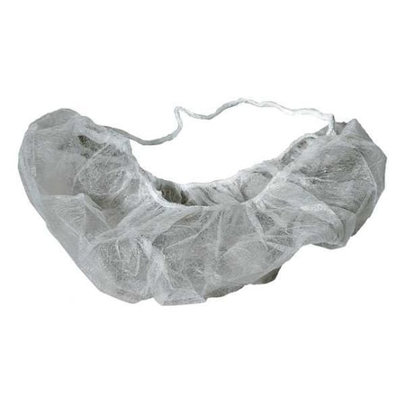 Cellucap Beard Cover, Polypropylene, 19 in Dia., White, M, 1000 PK BP4R ...