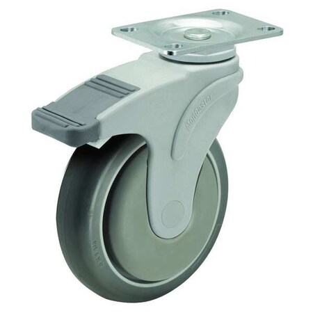Zoro Select Swivel Caster w/Total-Lock, TPR, 6 in, 325 lb ...