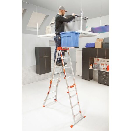 Little Giant Ladders Adjustable Stepladder, Aluminum, 300 lb Load ...