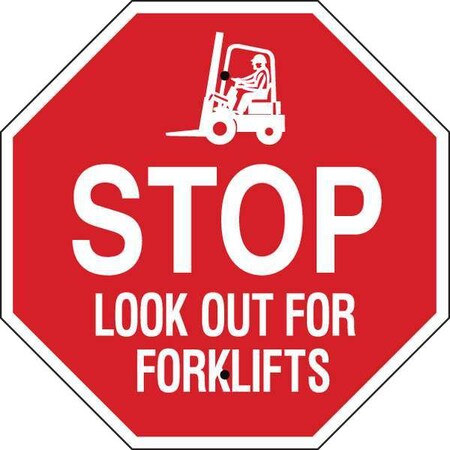 Brady Stop Sign, 18 in Height, 18 in Width, Plastic, Octagon, English ...