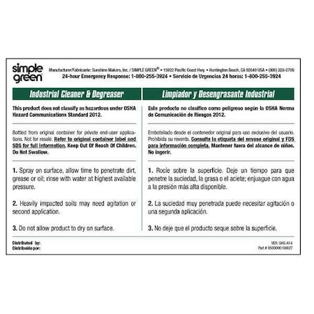 Simple Green Simple Green Secondary Labels, 10 PK (9510001000027) | Zoro