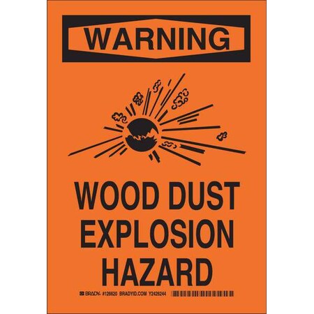 Brady Warning Sign, 10 in Height, 7 in Width, Plastic, Rectangle ...