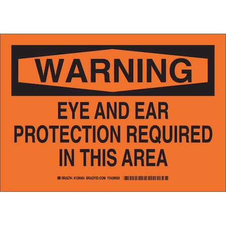 Brady Warning Sign, 10 in Height, 14 in Width, Plastic, Rectangle ...