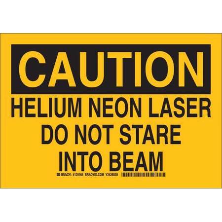 Brady Caution Sign, 10 in H, 14 in W, Aluminum, Rectangle, 129165 ...