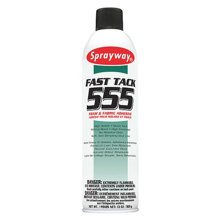 Sprayway Spray Adhesive, 20 oz, Aerosol Can, Begins to Harden in 2 hr ...