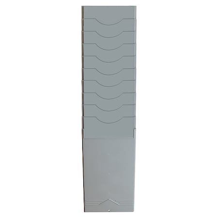 Pyramid 10 Pocket Time Card Rack, Putty, 16in H 400-10 | Zoro