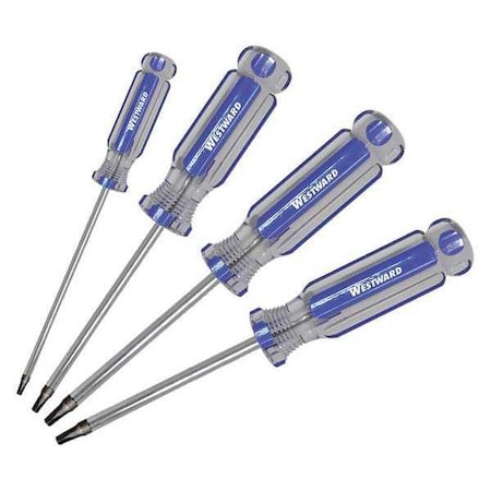 Westward Screwdriver Set, 4 pcs, Acetate 401K86 | Zoro