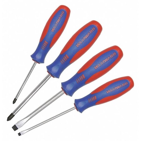 Westward Screwdriver Set, 4 pcs, Multicomponent 401K87 | Zoro