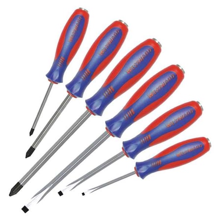 Westward Demolition Magnetized Tip Screwdriver Set, Phillips/Slotted ...