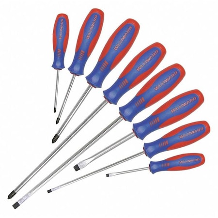 Westward Magnetized Tip Screwdriver Set, Phillips/Slotted Tip ...