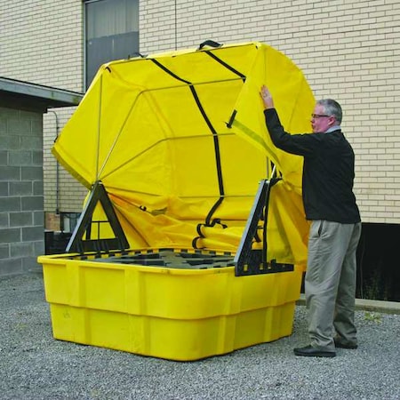 Eagle Mfg Covered IBC Containment Unit, 400 gal Spill Capacity, HDPE ...