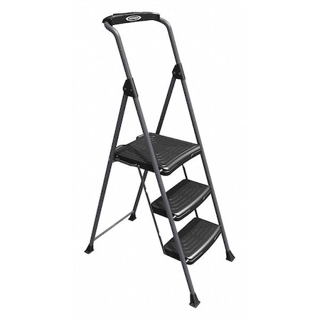 Werner 3 Steps, Folding Steel Step Stand, 225 lb. Load Capacity, Silver ...