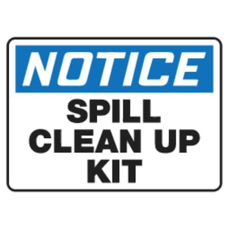 Accuform Notice, Spill Clean Up Kit, 14" W x 10" H, Rectangle, Vinyl ...