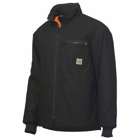Work King Hi-Vis Revrsbl Jacket, Class 2, Flo Org, M S24111-M-FLOR | Zoro
