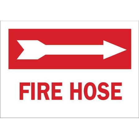 Brady Fire Hose Sign, 10" Height, 14" Width, Fiberglass, Rectangle ...