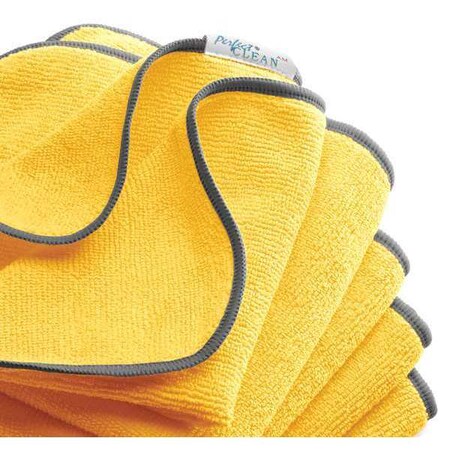 Perfect Clean Terry Cleaning Cloth 12" x 12", Yellow, 5PK TW3030AM-Y | Zoro