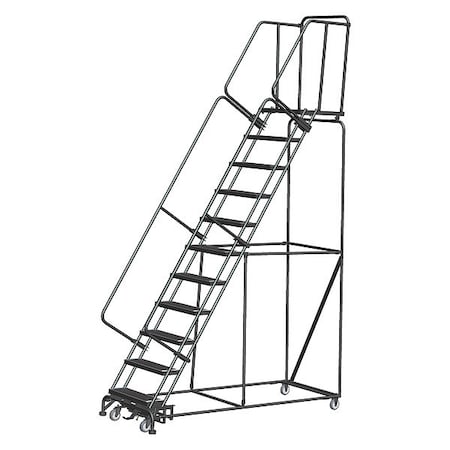 Ballymore 143 in H Steel Rolling Ladder, 11 Steps, 450 lb Load Capacity ...