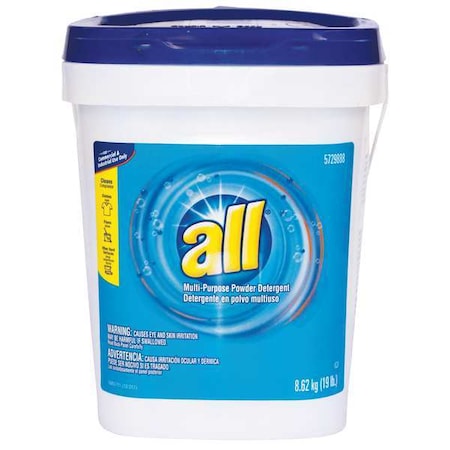 All Powder Laundry Detergent, 19 lb. Pail, Powder, Unscented, White ...