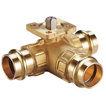 Johnson Controls Ball Valve, 3 Way, SS Trim, Press End, 1 In VG1895CL ...